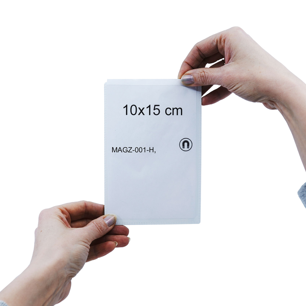 Magnetic pocket 10x15 cm, White