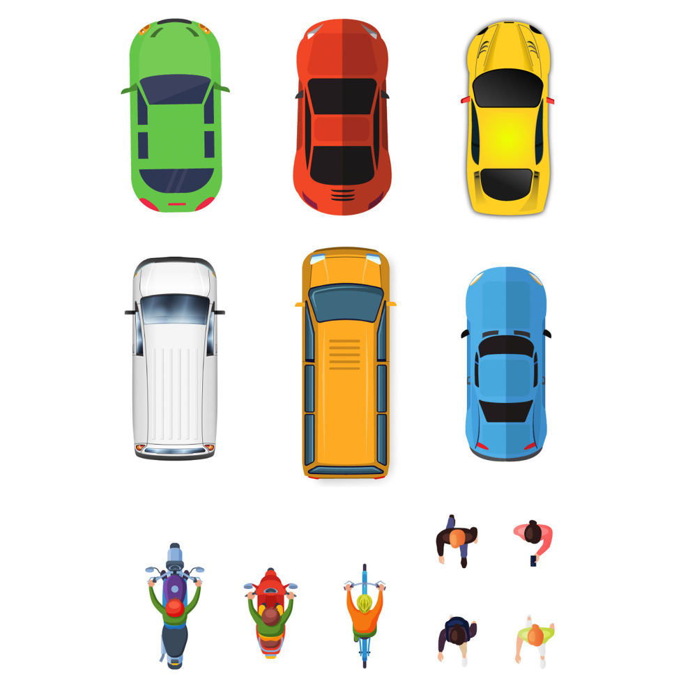 XL Driving school magnets: magnetic sheet with road users, 23,59 EUR