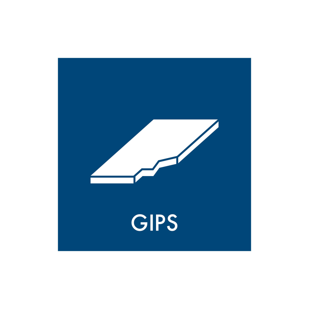 Plaster Waste Sign (construction) - Magnetic signs for waste sorting