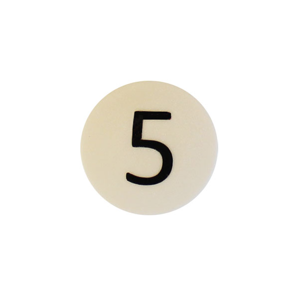 White Number Magnets | Strong magnet no. 5 | Only at Magnetpartner