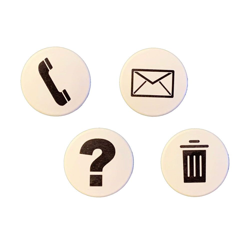 Symbol magnets BIZ ONE, 4-pack - Office magnets | Strong magnets with ...
