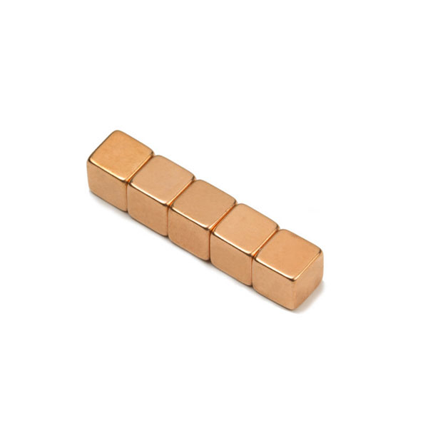 Copper magnets online | Power magnet, Block 7x7x7 mm., Copper