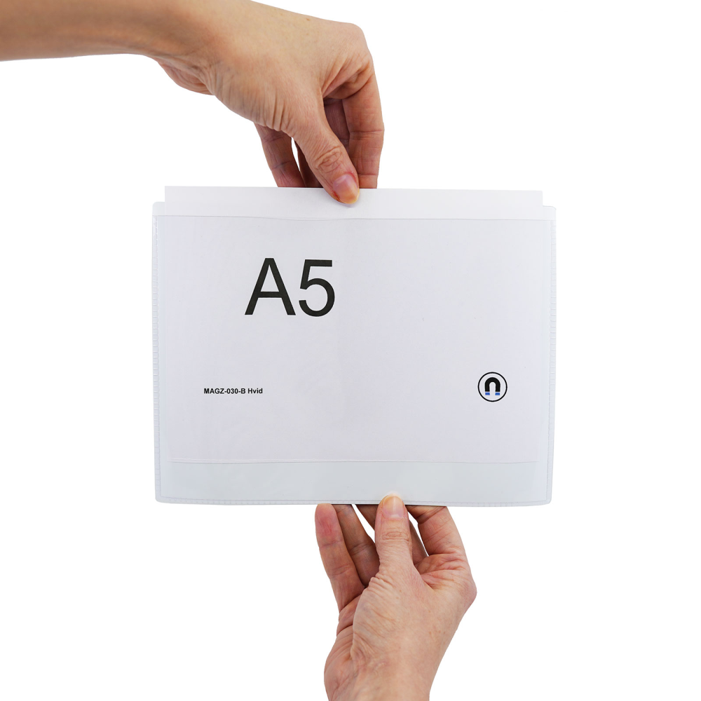 Magnetic pocket A5, White | Buy magnetic pockets online here