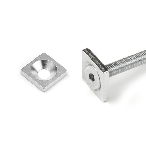 Countersunk metal plate 15x15x3 mm. | Magnetic Metal