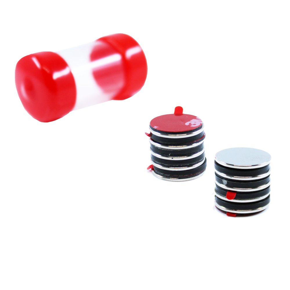 Neodymium magnets 15x2 mm. with glue (10-pack)