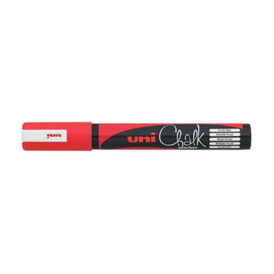 UNI Chalk Marker, Red (1.8 - 2.5 mm) - PWE-5M | Red Chalk marker from ...