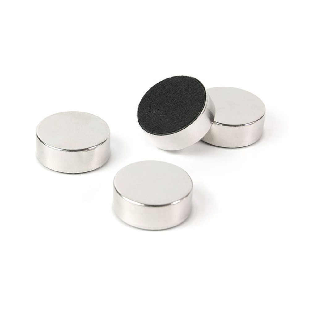 SILVER metal magnets, 4-pack | Strong magnets