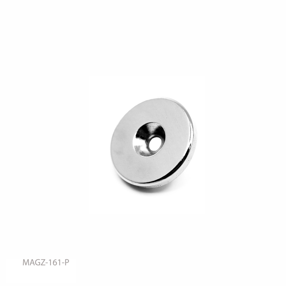 Countersunk magnet 23x4 mm. (neodymium) | Stroung magnet with M3 hole