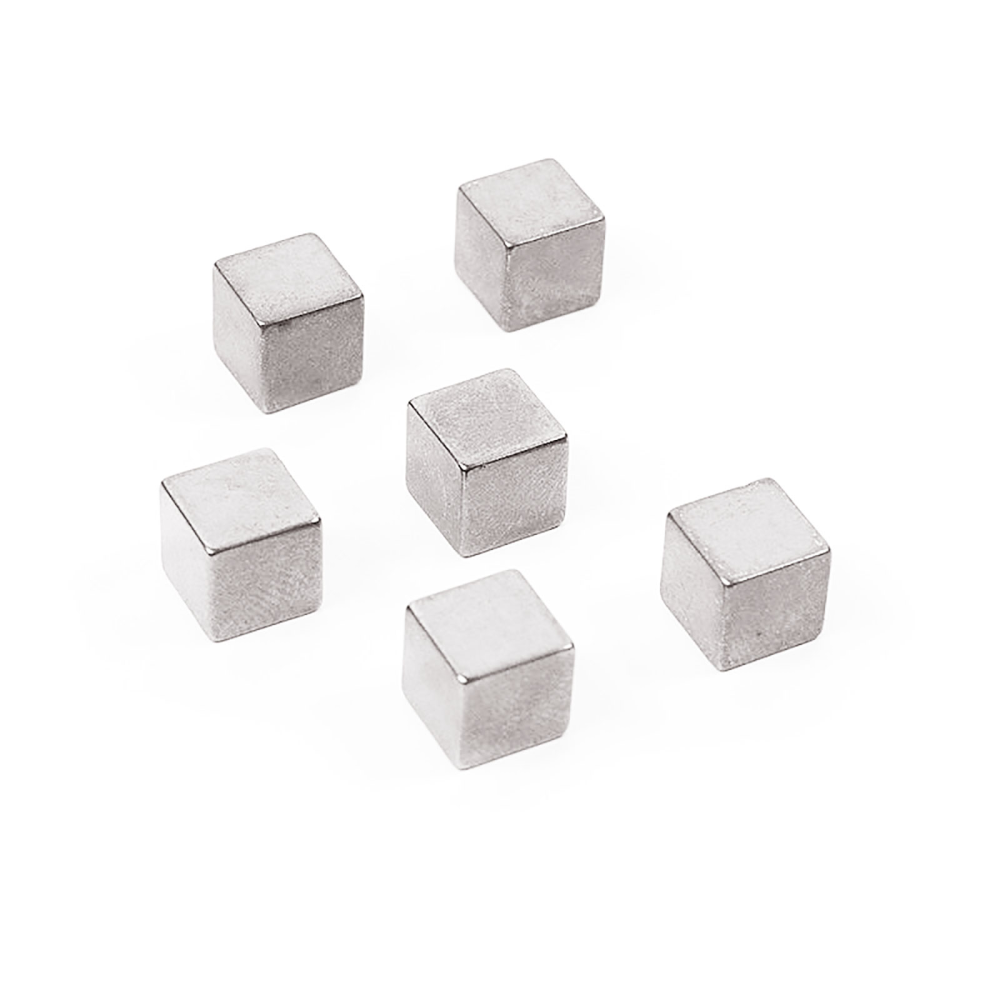 Strong silver magnets 8x8x8 mm. | 6 pack CUBE from Trendform