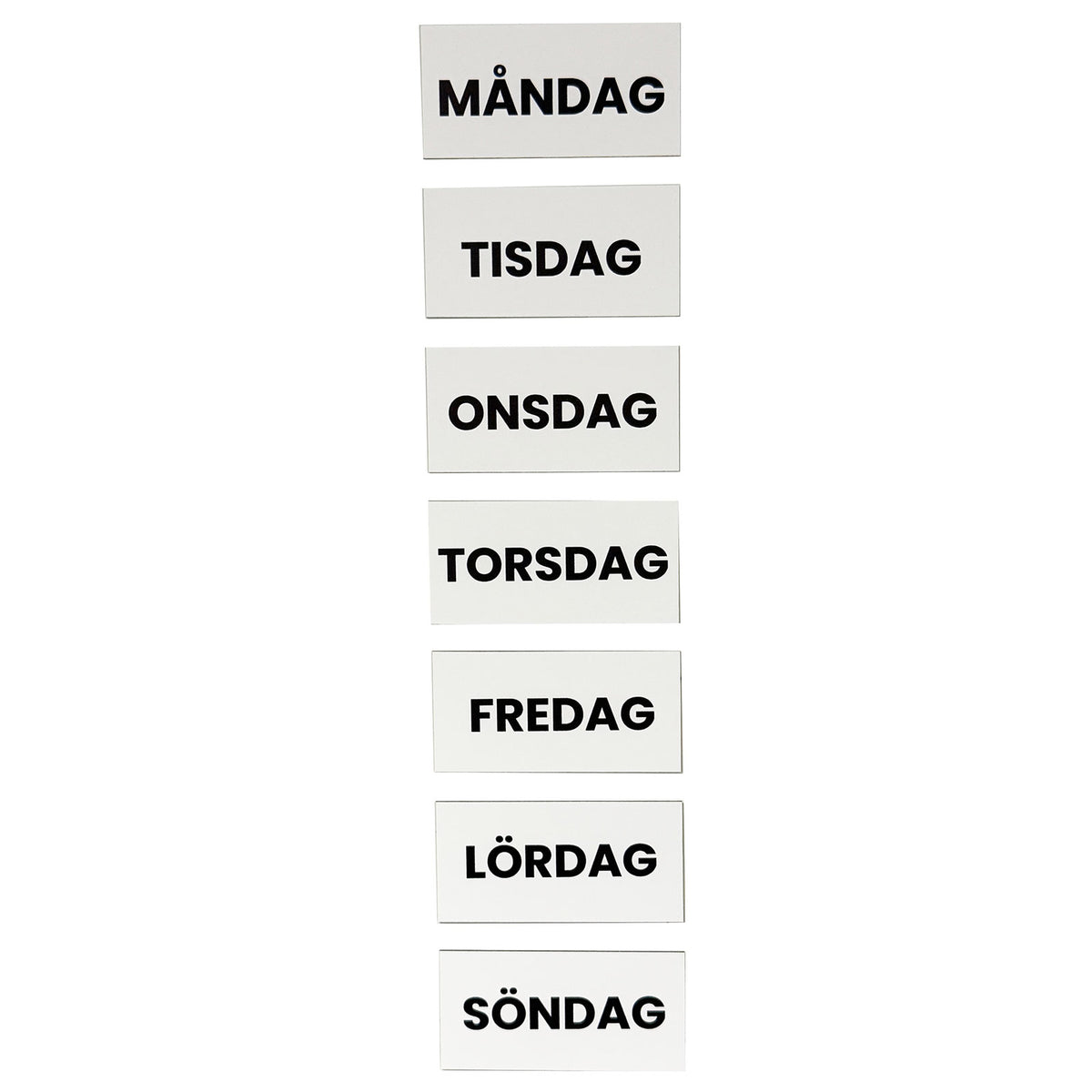 Magnetic VECKODAGAR in Swedish - Magnetic foil with print